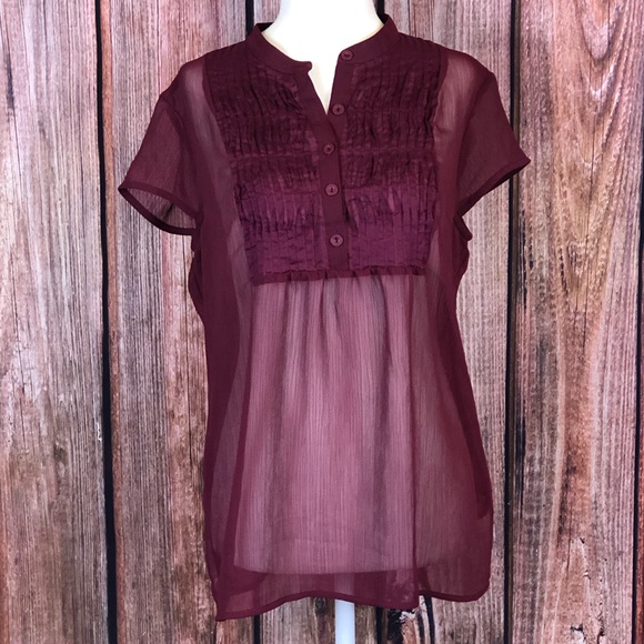 Apostrophe | Tops | Apostrophe Sheer Blouse Medium | Poshmark